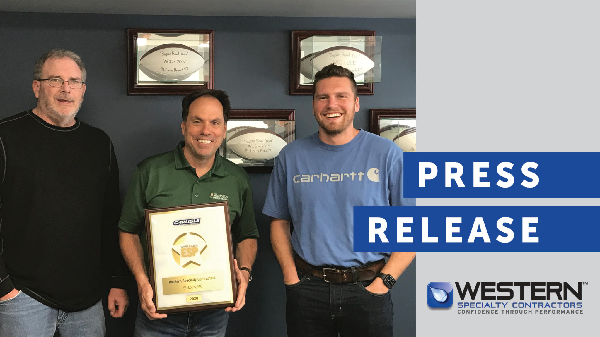 St. Louis Roofing Team Receives ESP Award - Western Specialty Contractors